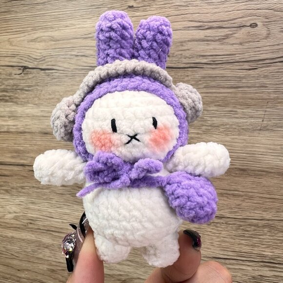 Handmade | Toys | Handmade Amigurumi Crochet Purple Miffy Bunny With ...